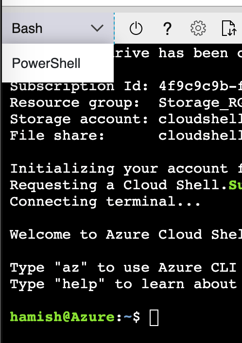 Azure Platform Series: How to setup Azure Cloud Shell | The Blog of The Hybrid DBA
